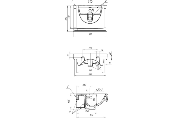 Раковина Dreja Мини 50 купить по цене 5 200 рублей в интернет магазине ...