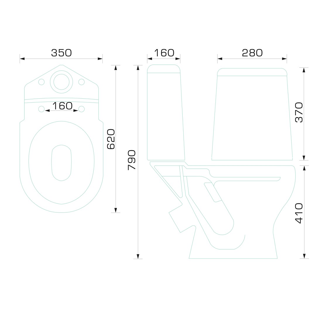 Унитаз-компакт Gesso Премиум 2 Home de Luxe, косой выпуск купить по ...